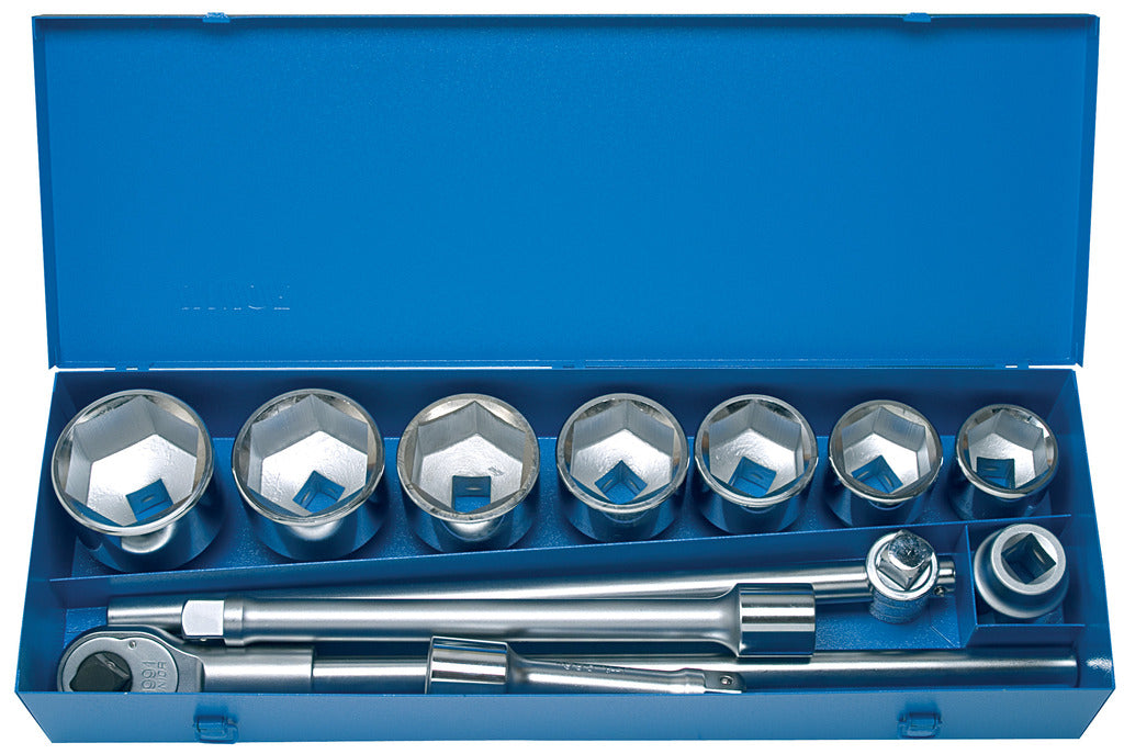 Unior Socket Set 1" In Metal Box,12 Pieces – Mechanical Supply Center