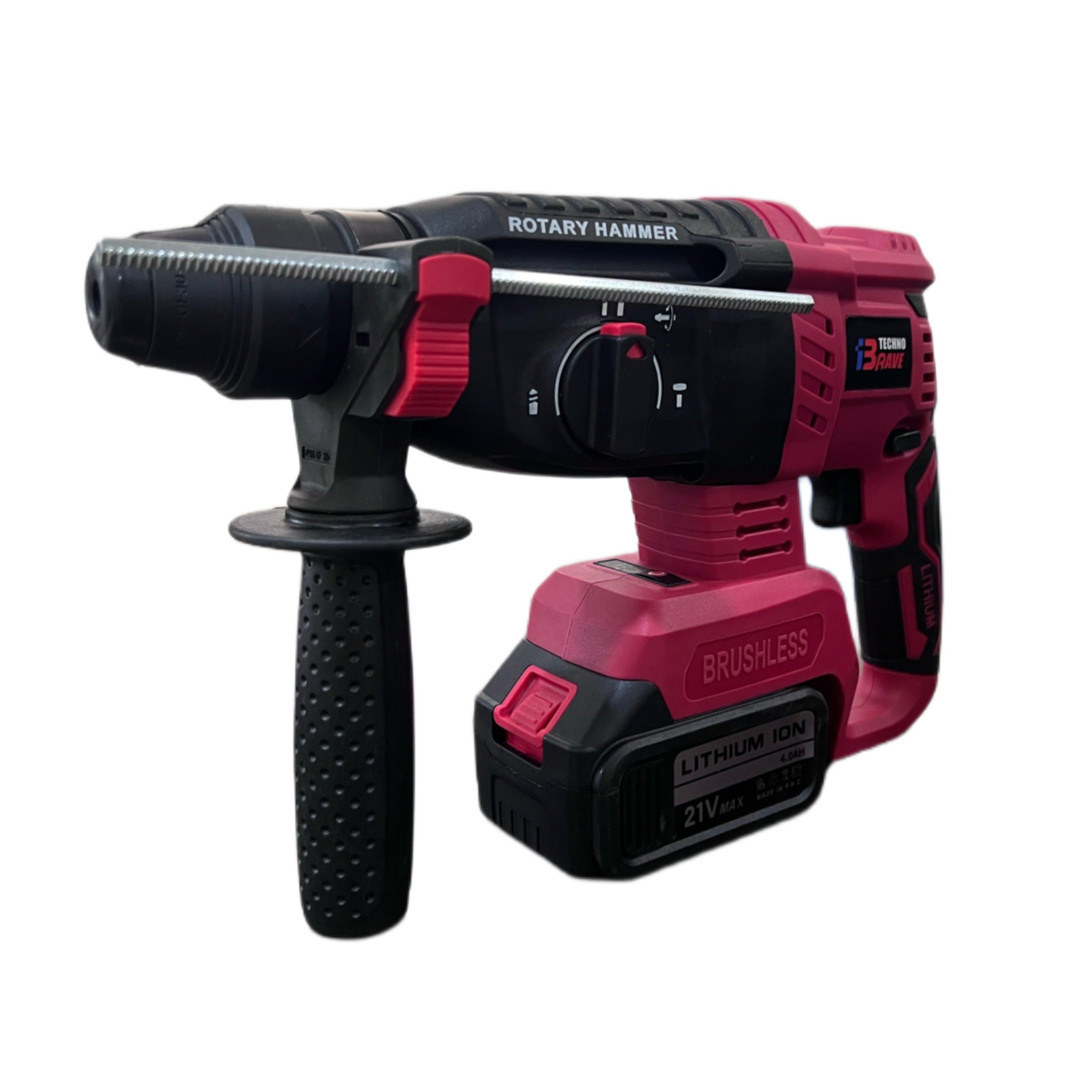 Cordless Rotary Hammer SDS Plus 26 Set with 2x21V, 4Ahm Batteries + Ch ...